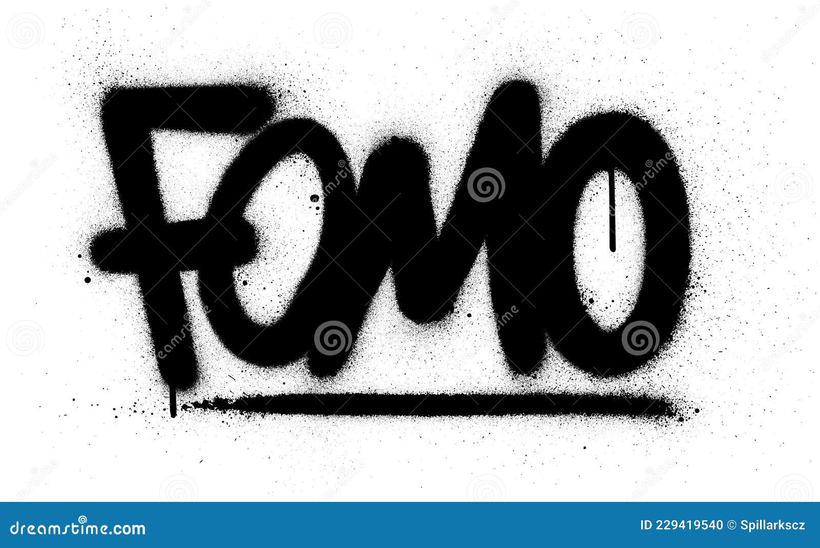 Graffiti Fomo Abbreviation Sprayed in Black Over White Stock Vector ... Graffiti Fomo Abbreviation Sprayed in Black Over White Stock Vector ...