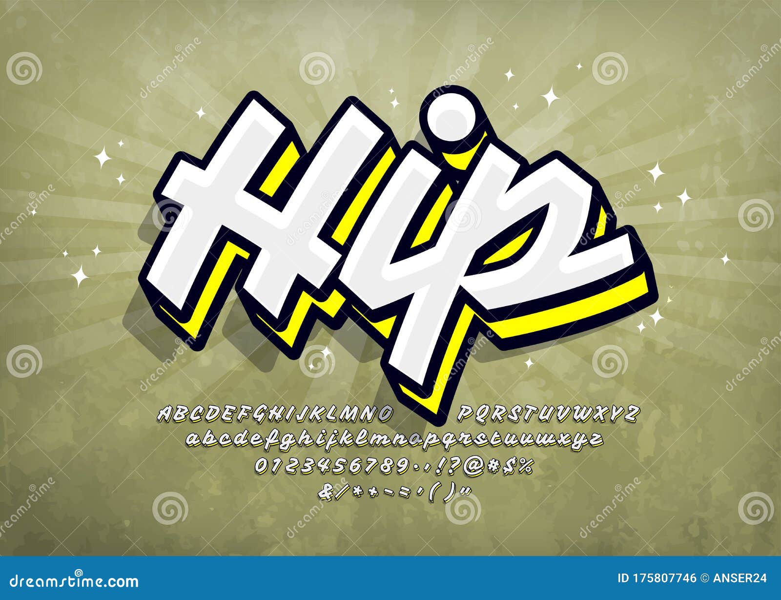 Graffiti Font 3D - Hand Written - Vector Alphabet | CartoonDealer.com ...