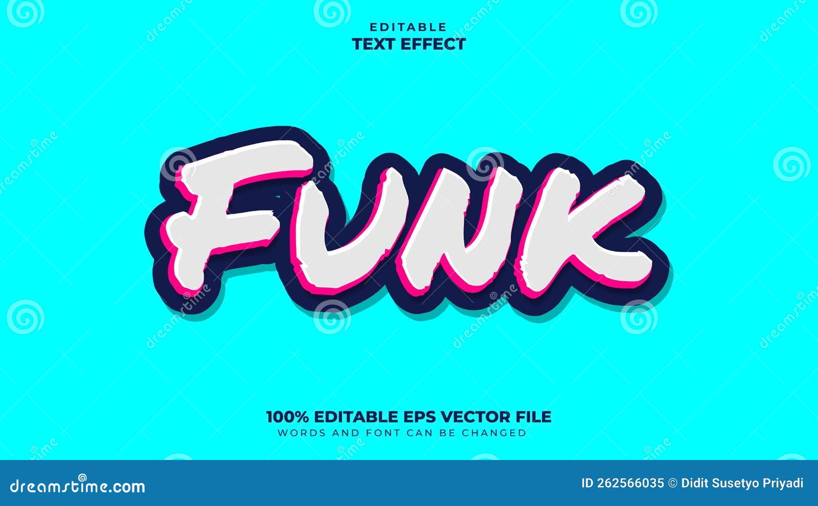 Graffiti Funk Text Effect, Editable Text Effect Stock Vector ...