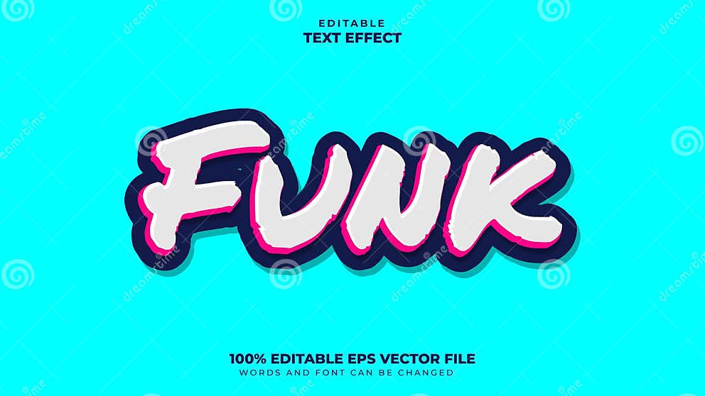 Graffiti Funk Text Effect, Editable Text Effect Stock Vector ...