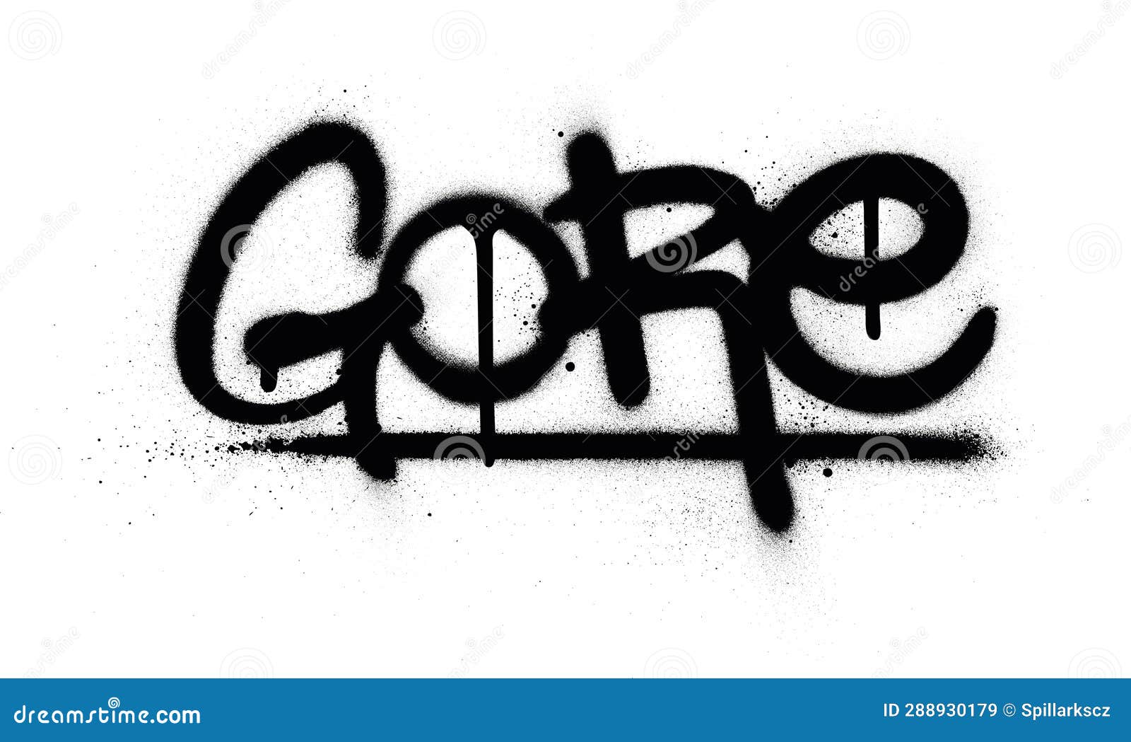 Graffiti Gore Word Sprayed In Black Over White Cartoon Vector ...