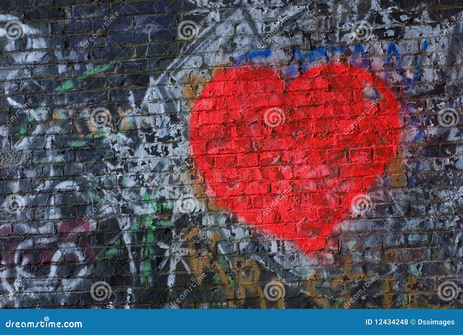 Graffiti Heart stock photo. Image of love, valentine - 12434248