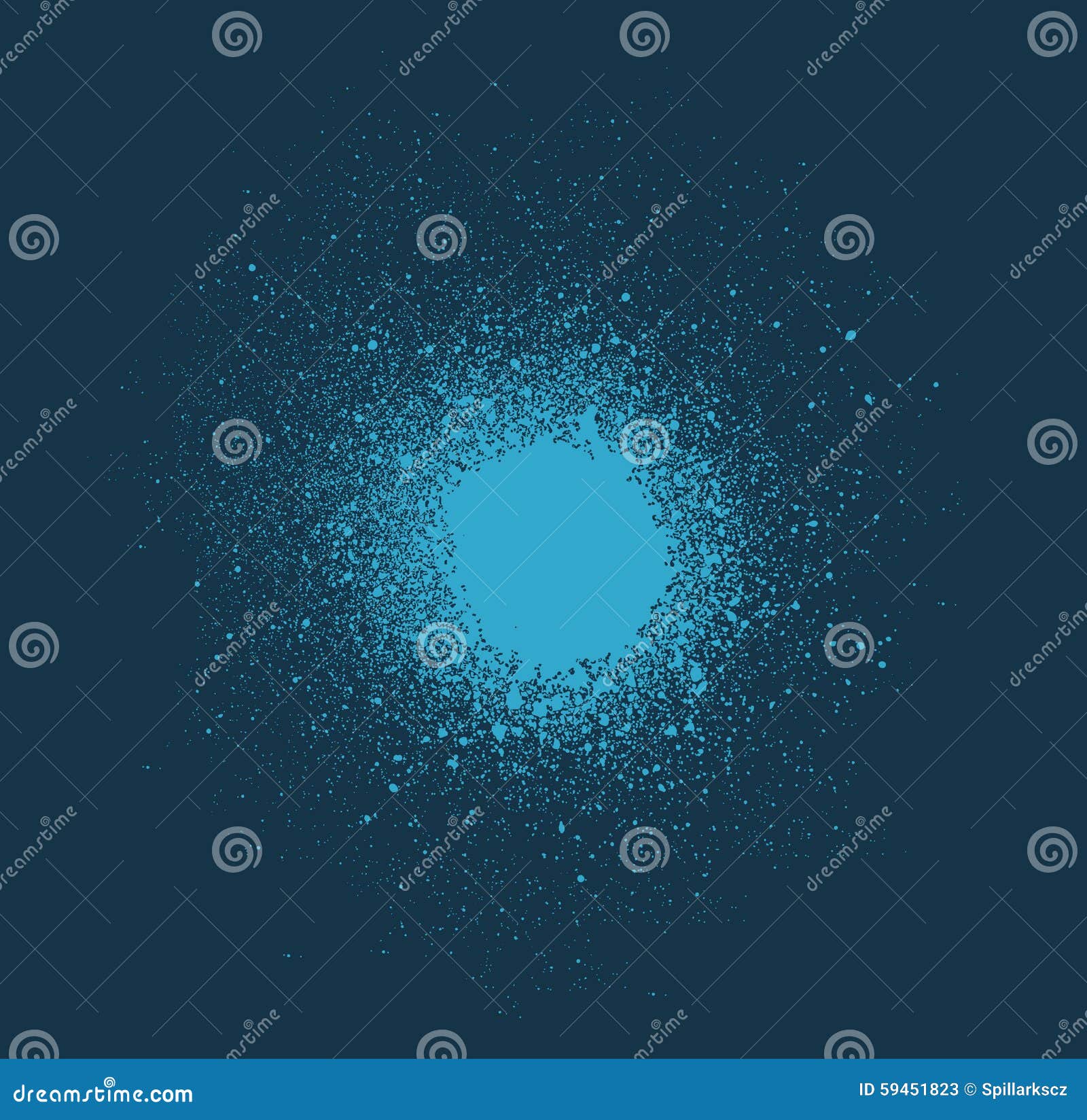 Graffiti High Detail Spray Design Element in Blue Stock Vector ...
