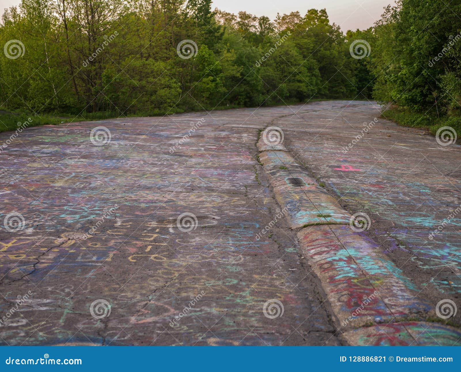 Graffiti Highway stock image. Image of painted, centralia - 128886821