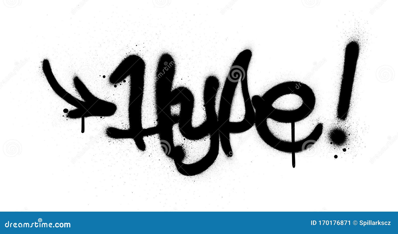 Graffiti Hype Word Sprayed in Black Over White Stock Vector ...