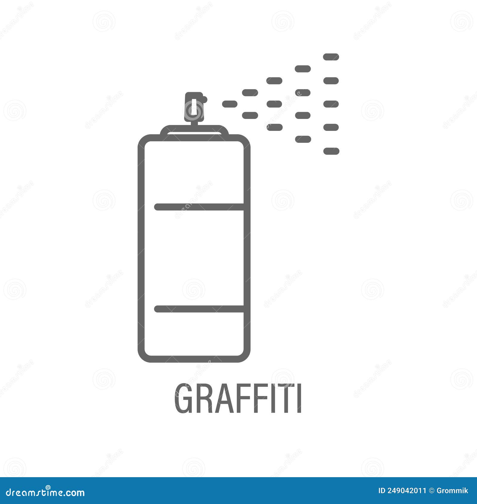 Graffiti Icon. the Spray Can Sprays Paint. Vector Illustration for ...