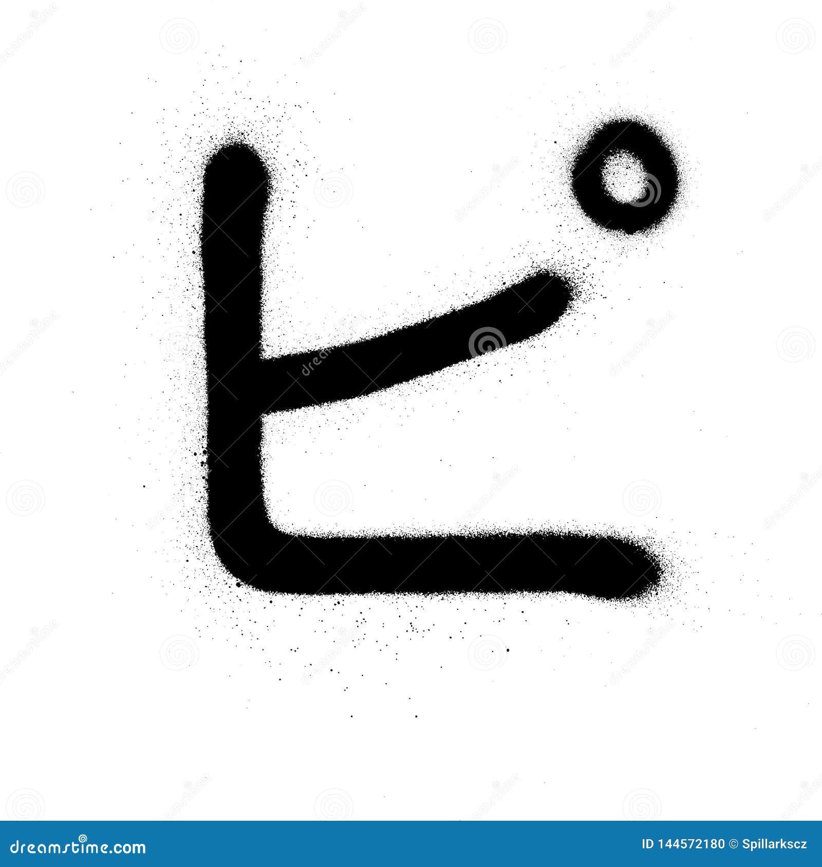 Graffiti Japanese PI Character Sprayed in Black Over White Stock Vector ...