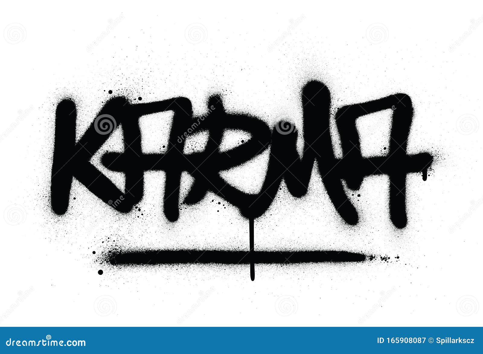 Graffiti Karma Word Sprayed in Black Over White Stock Vector ...