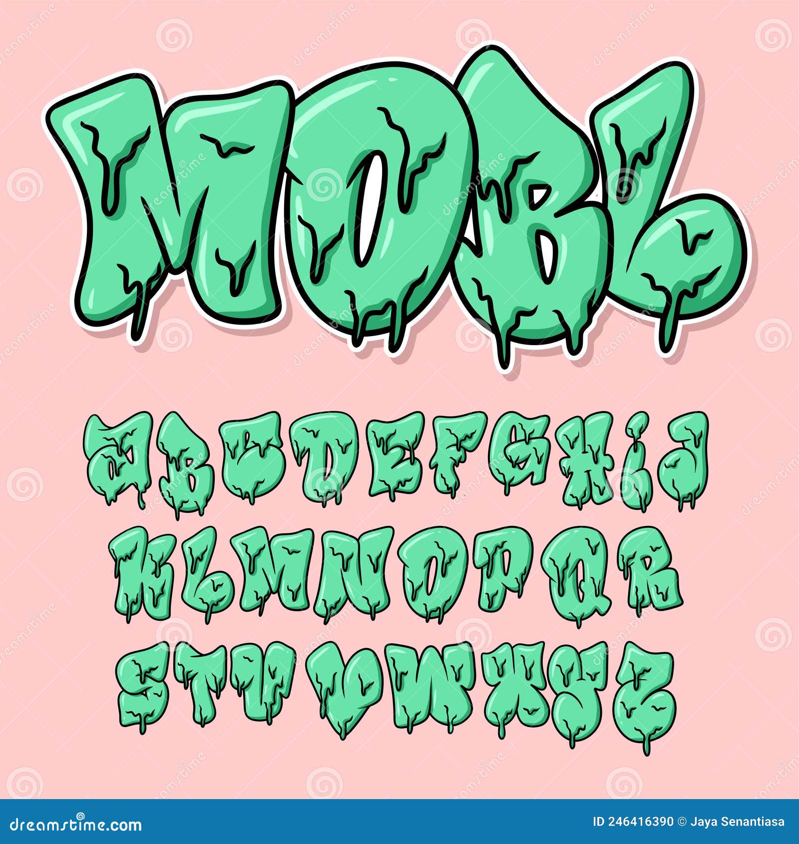 Graffiti Melt Style Alphabet Vector | CartoonDealer.com #246416408