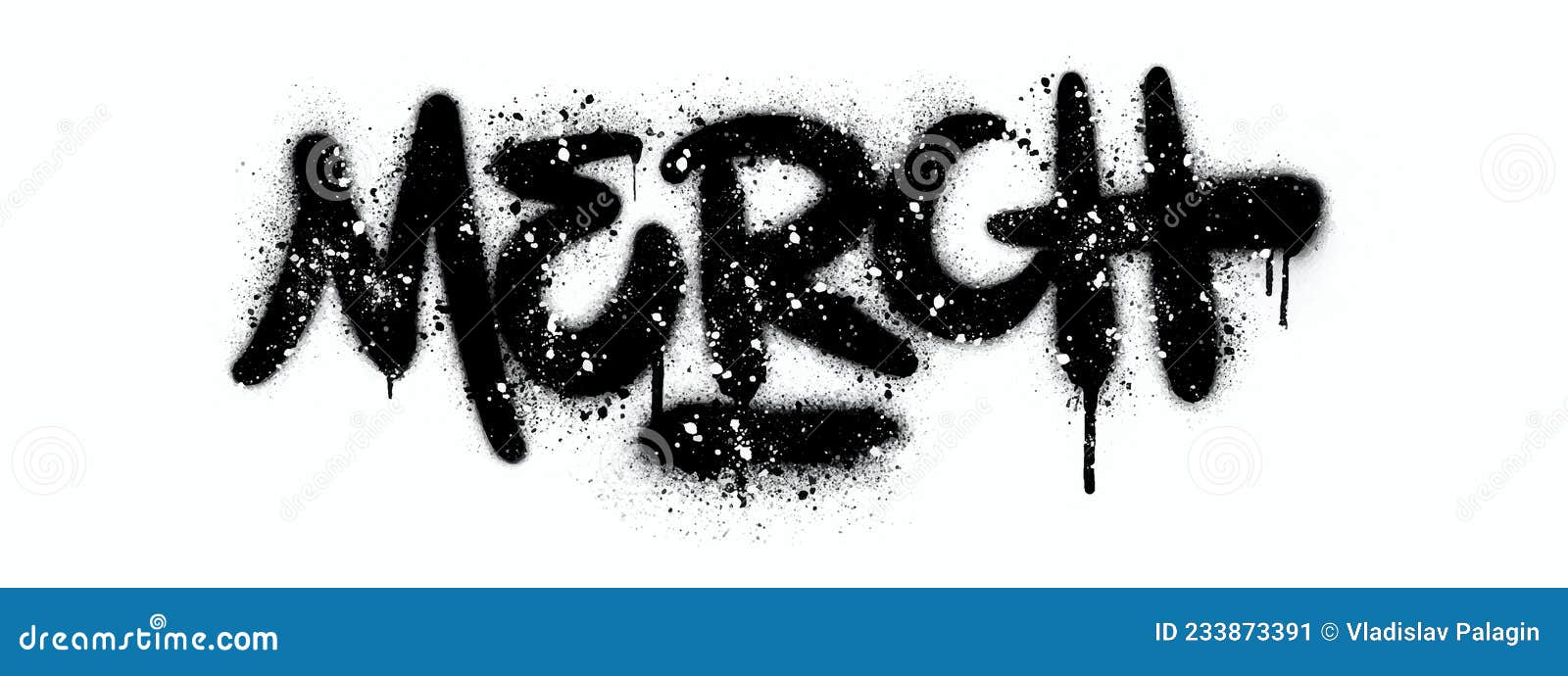 Graffiti Merch Tag Sprayed with a Leak. Stock Vector - Illustration of ...