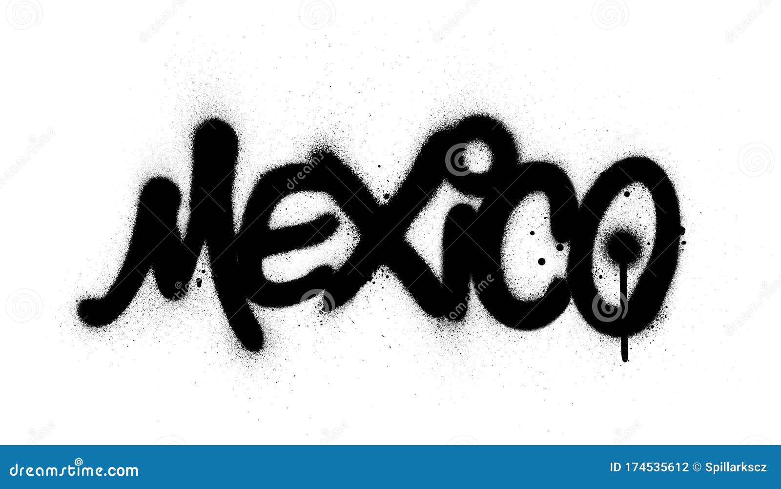 Mexico Word In Mexican Traditional Ornament Text For Festive Card Or ...