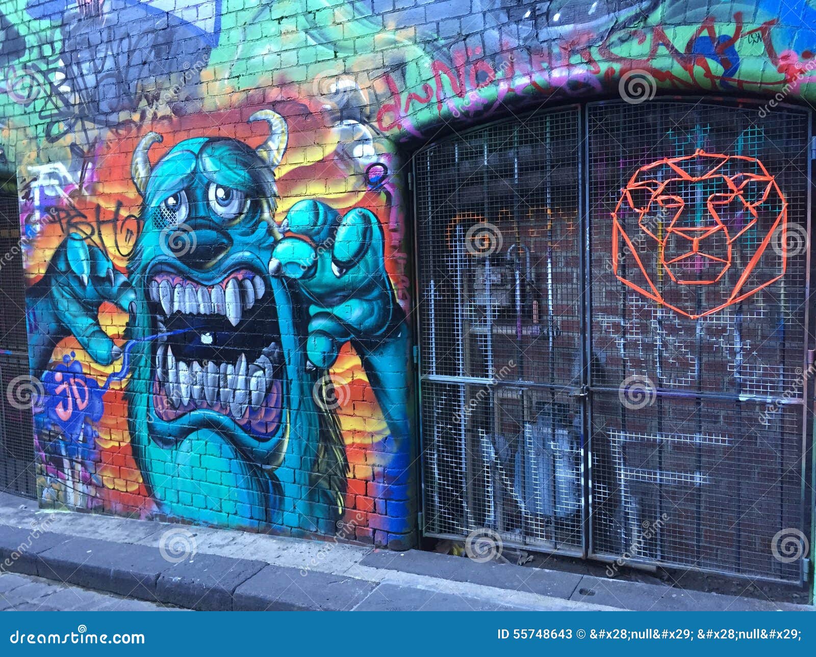 Graffiti - Monster Inc Mike Wazowski Editorial Photo | CartoonDealer ...