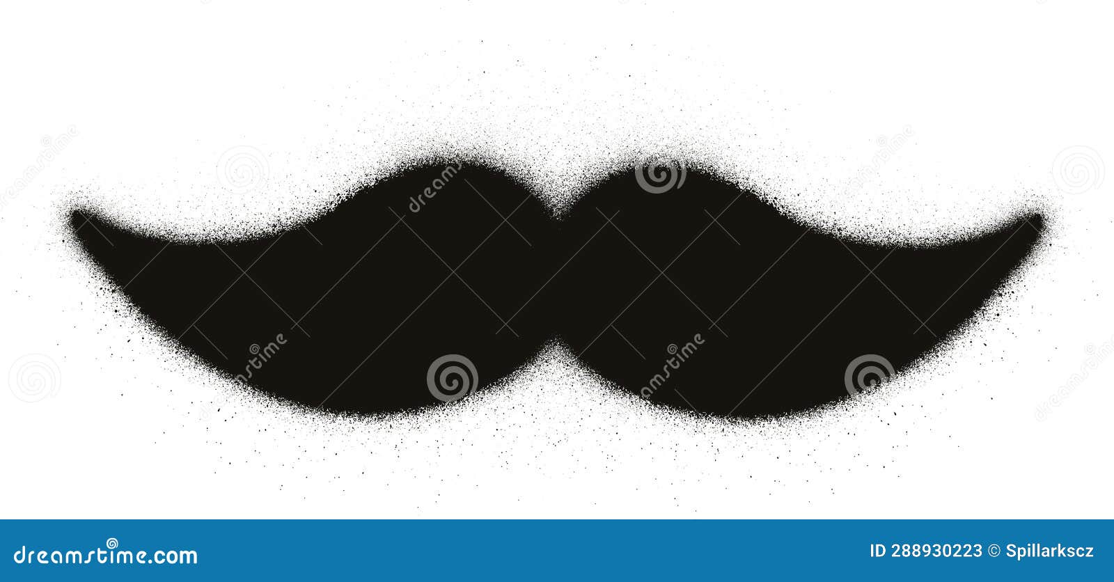Graffiti Mustache Sprayed in Black Over White Stock Vector ...