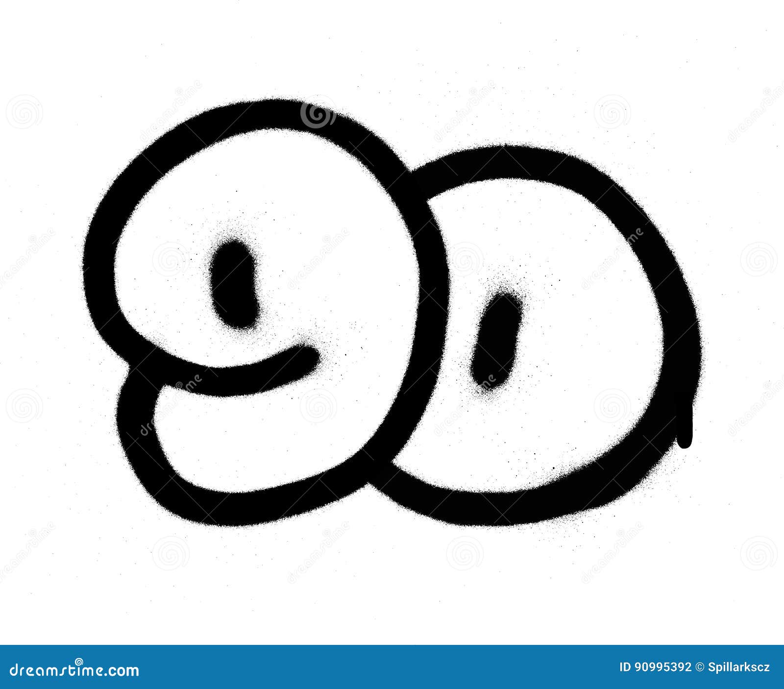 Graffiti Number 2004 Sprayed In Black Over White Vector Illustration ...