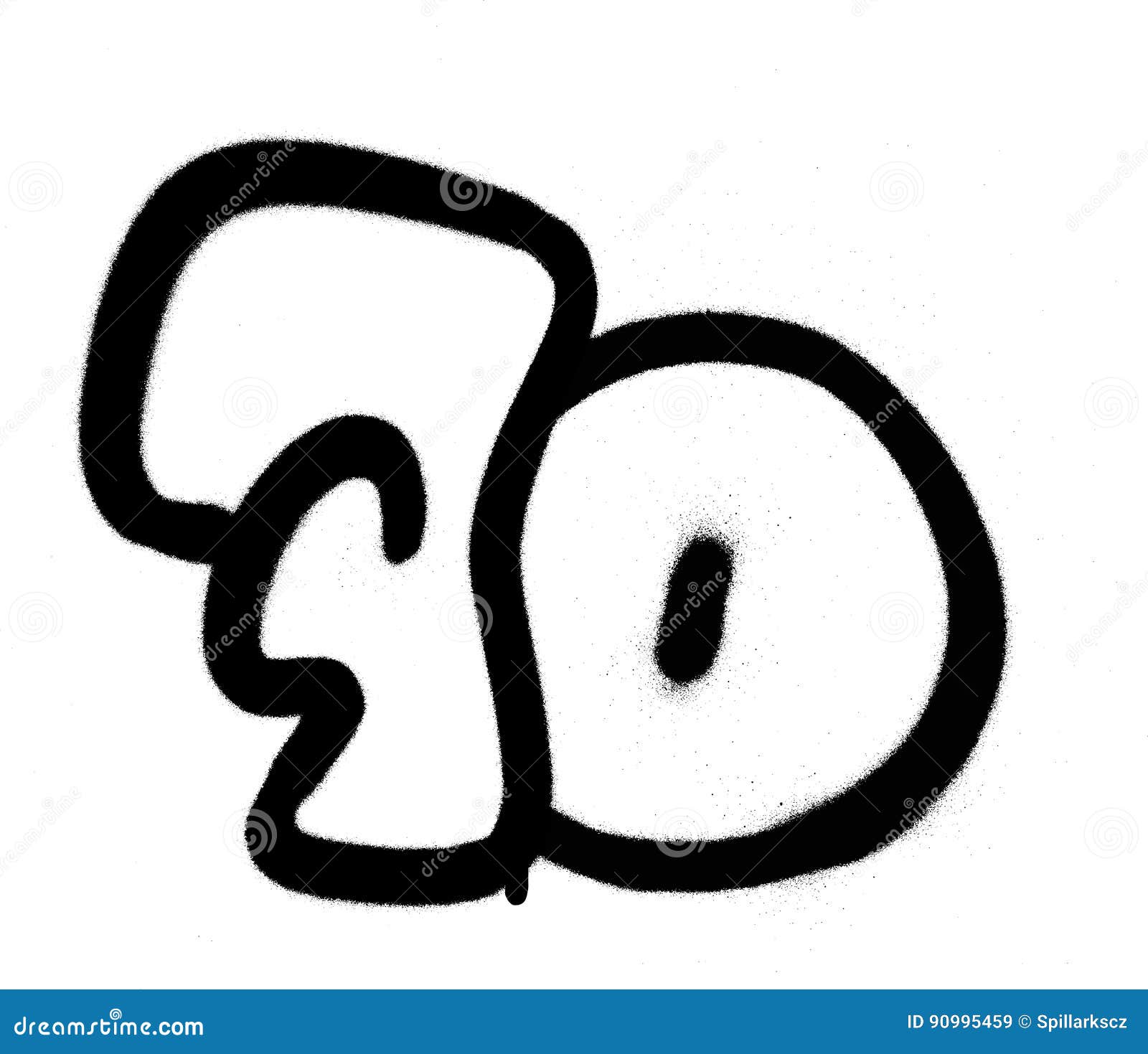 Graffiti Number 2004 Sprayed In Black Over White Vector Illustration ...