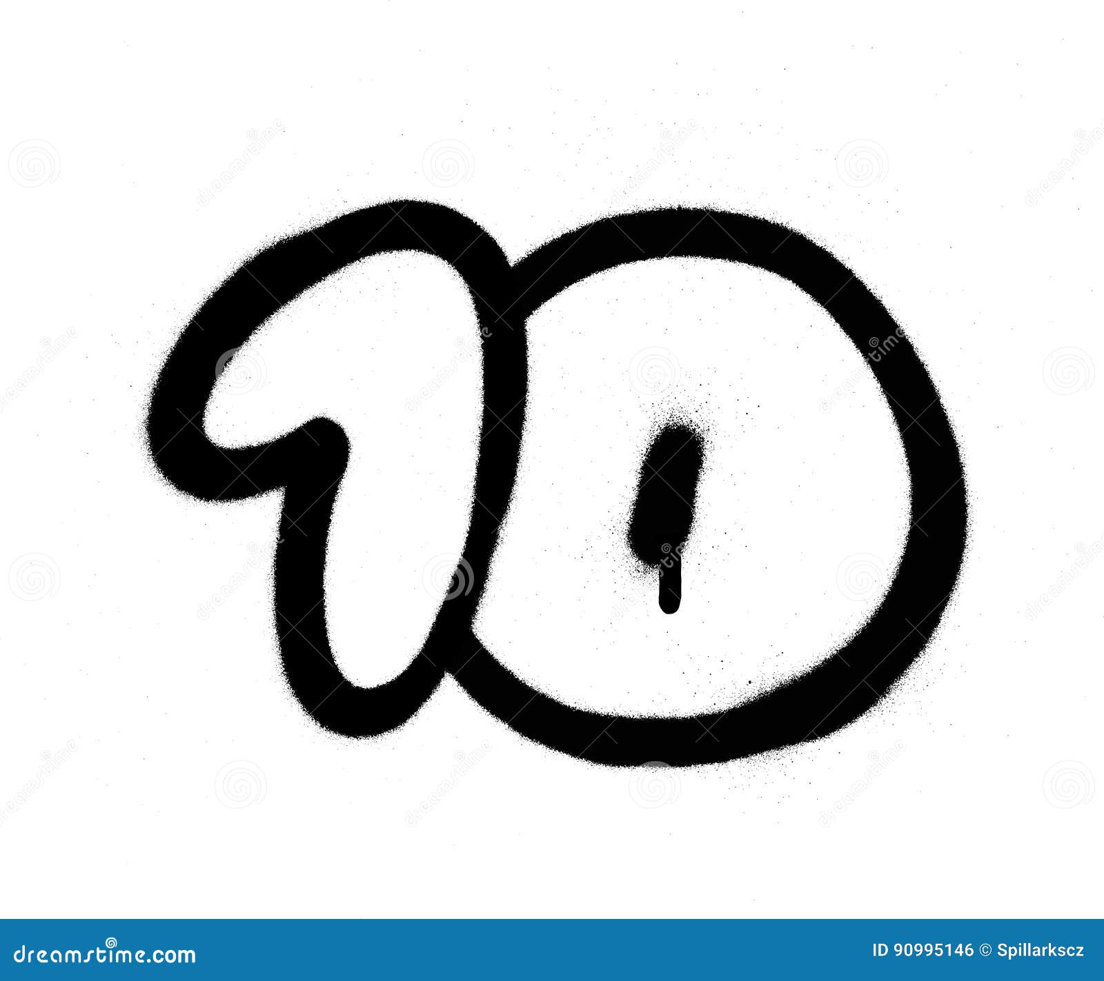 Graffiti Number 2004 Sprayed In Black Over White Vector Illustration ...