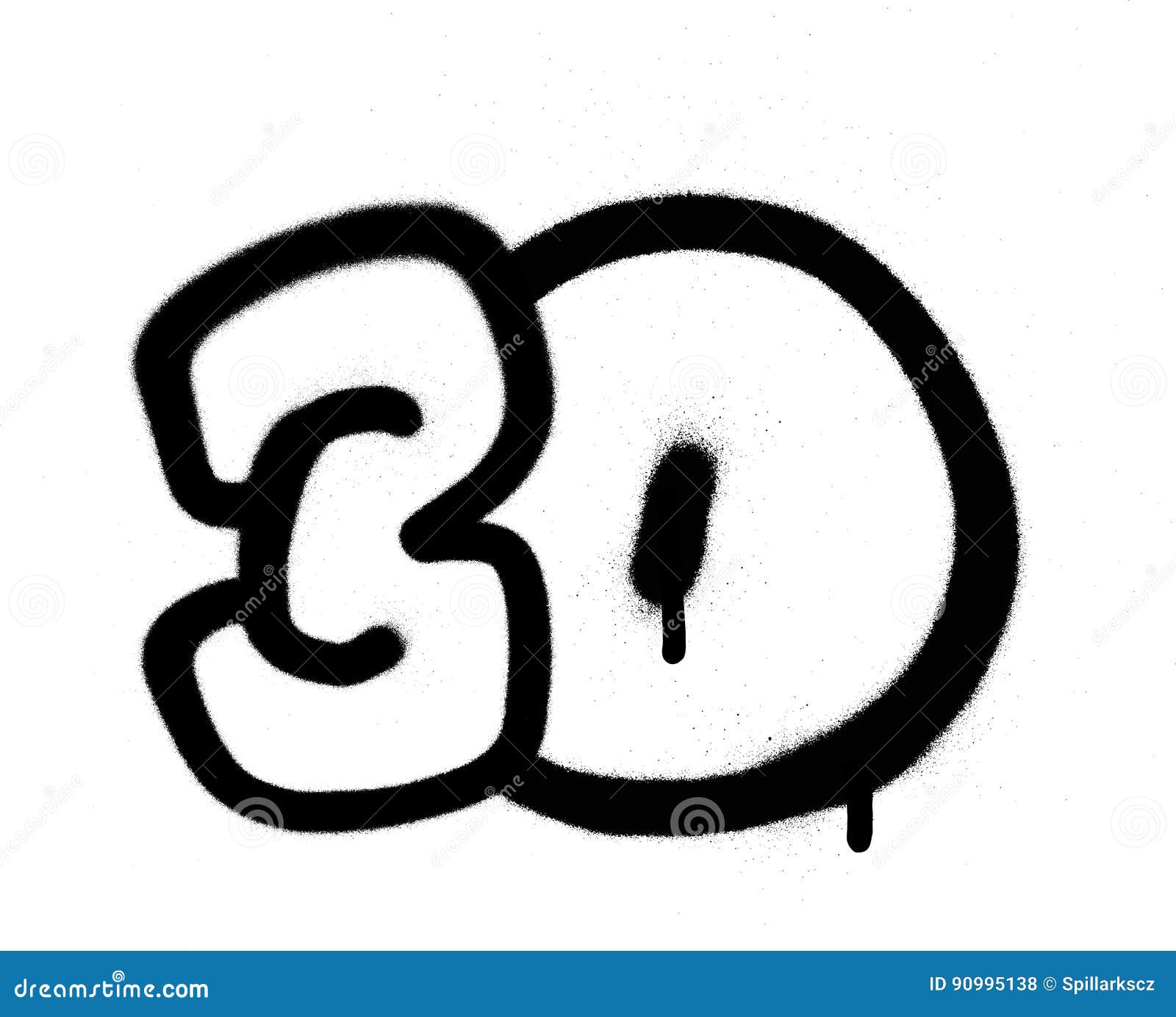 The Number 3 In Graffiti