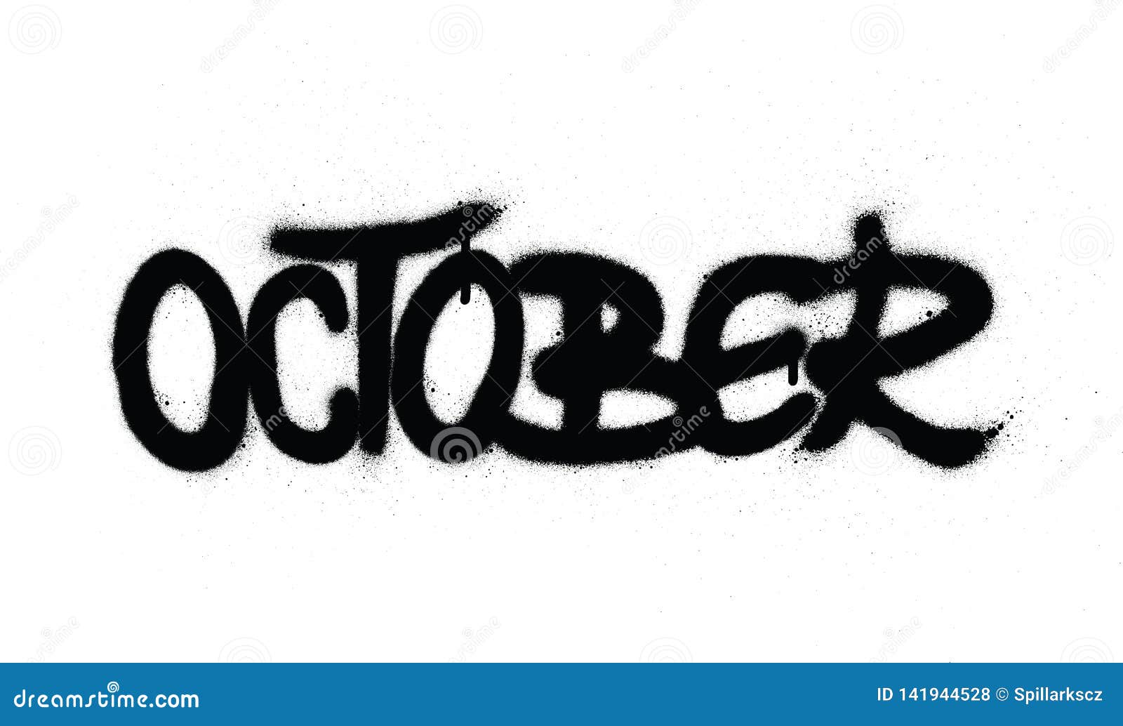 Graffiti October Word Sprayed in Black Over White Stock Vector ...