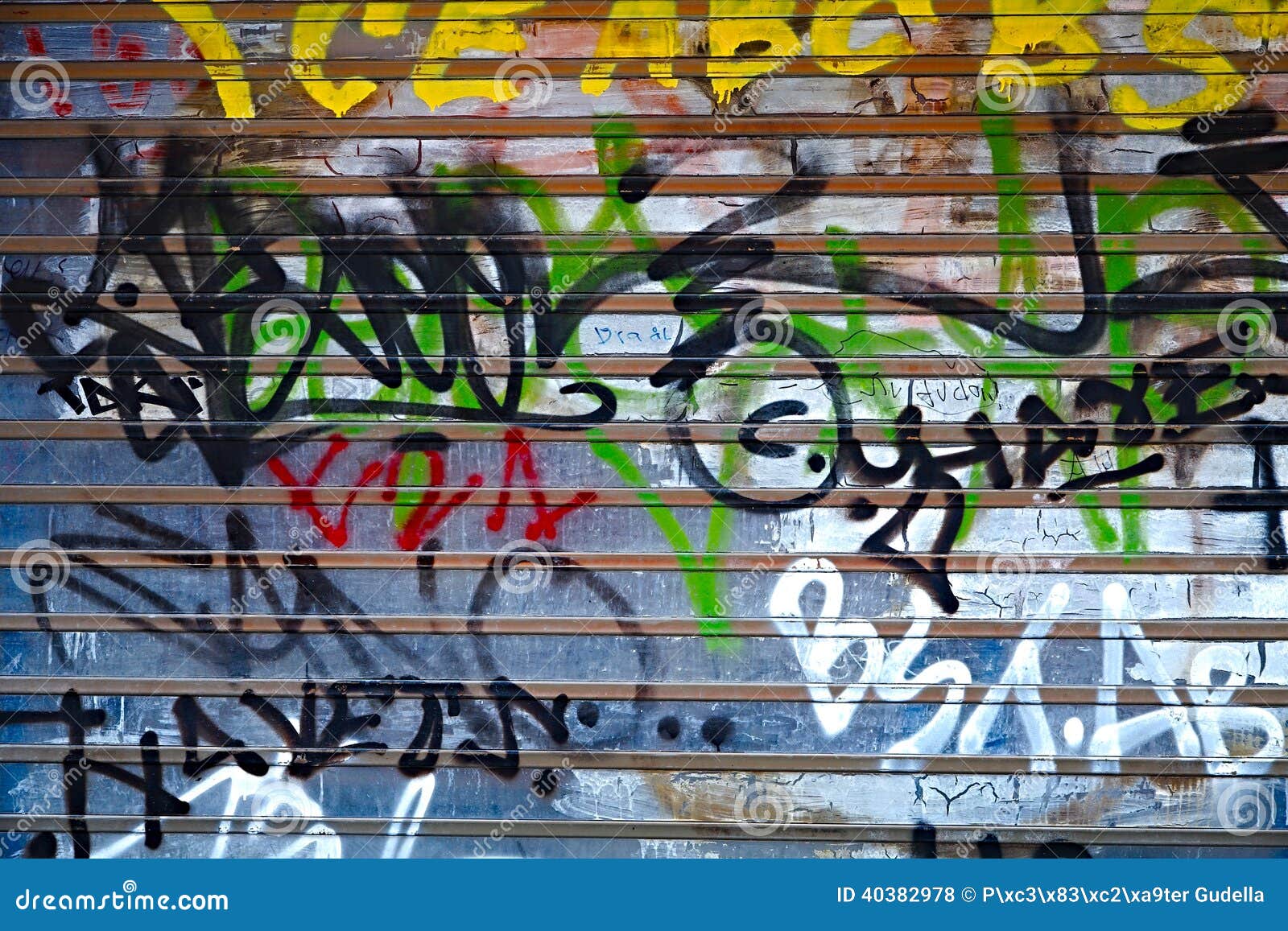 Graffiti stock photo. Image of paint, city, garage, junk - 40382978