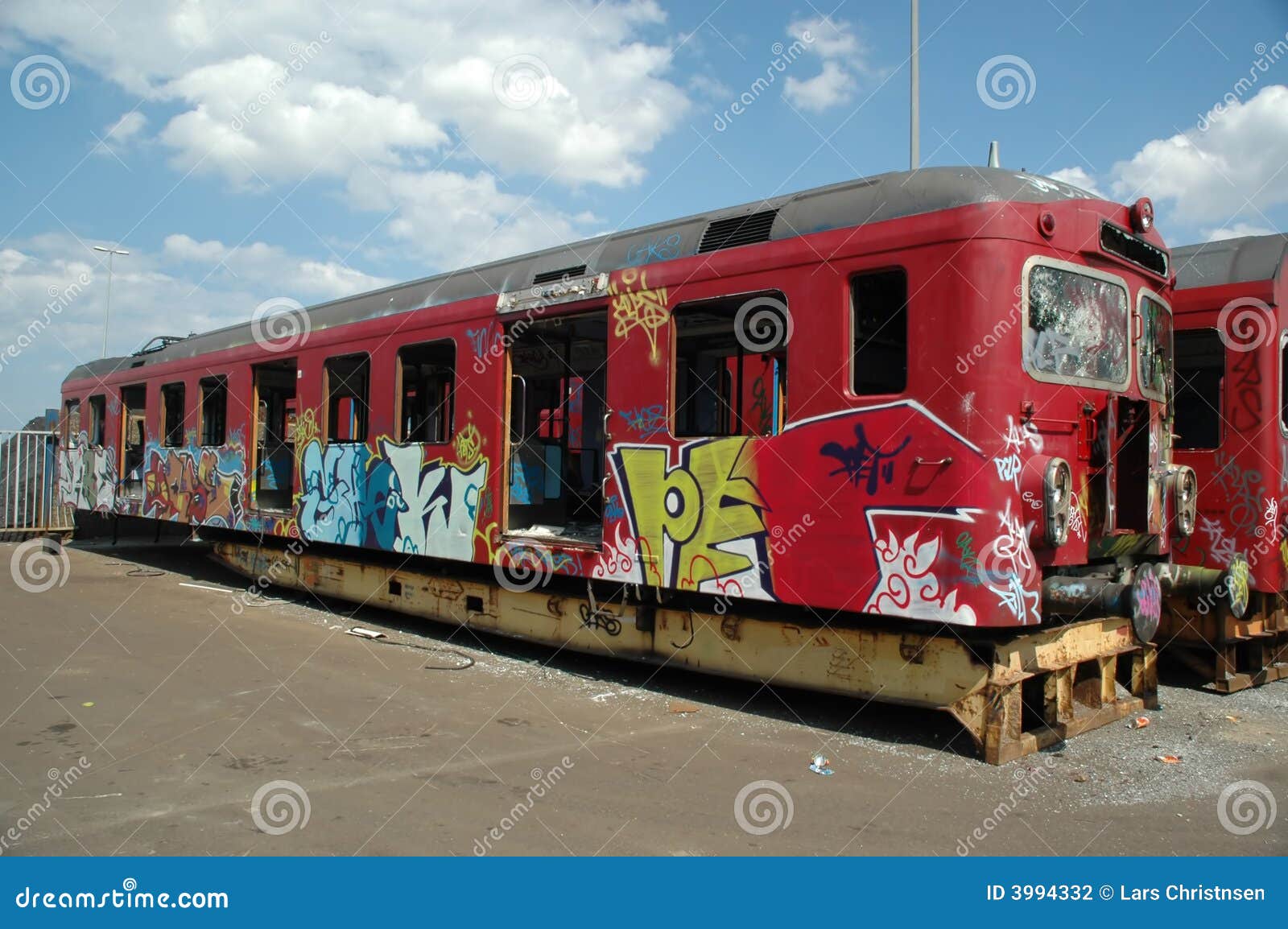 Graffiti on old train stock photo. Image of letters, graphic - 3994332