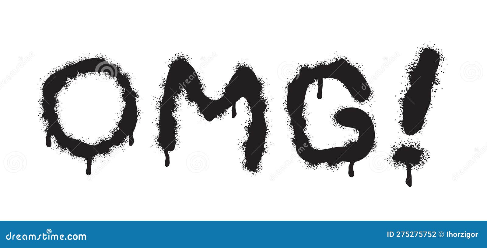 Graffiti OMG Word Sprayed Black Over on White Background Stock Vector ...