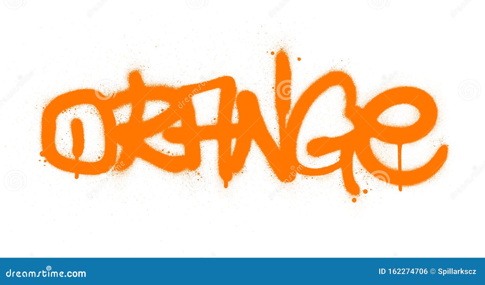 Orange Word On Background Illustration. Fruit Web Element, Isolated ...