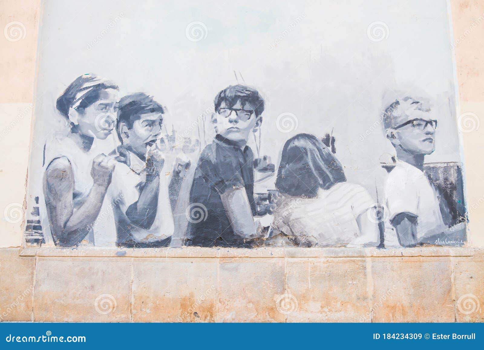 Graffiti on the Outside of the La Modelo Prison in Barcelona Editorial ...