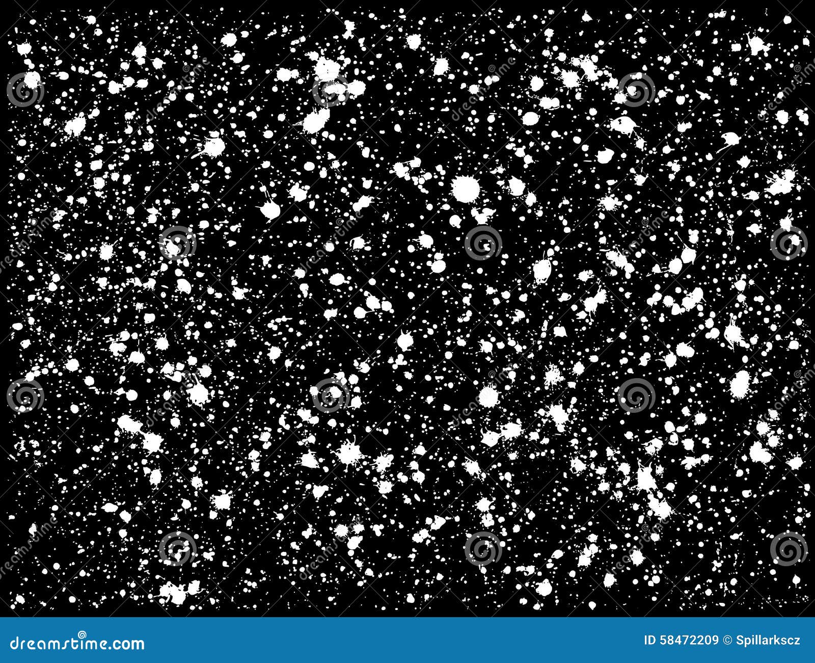 Graffiti Paint Splatter Pattern in White Over Black Stock Vector ...