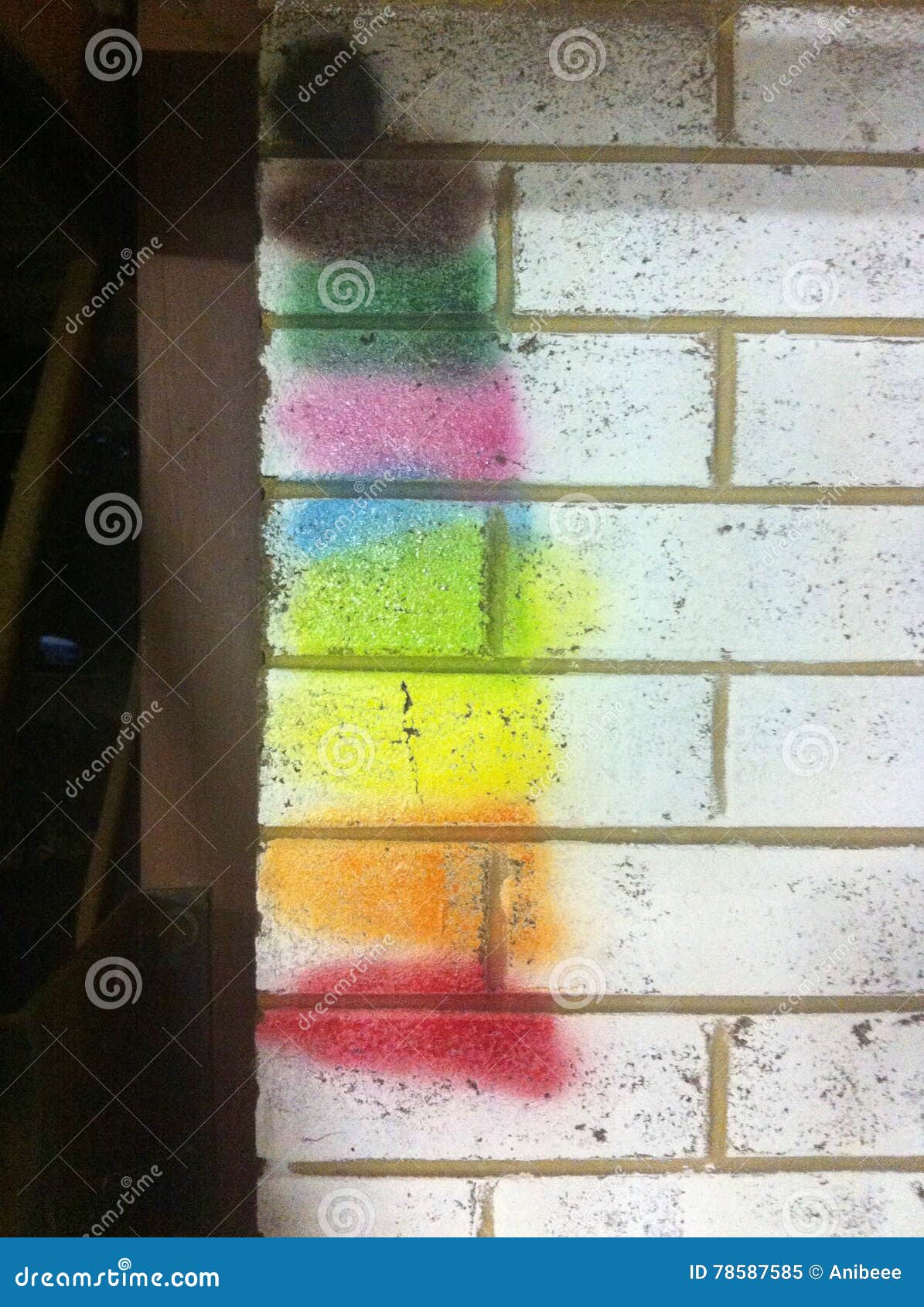 Graffiti paint on a wall stock image. Image of white - 78587585