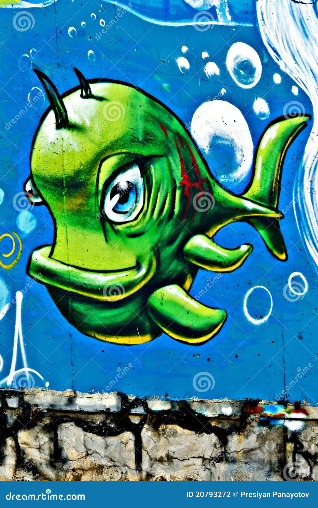 Graffiti Painted on the Breackwater Wall at Port O Editorial ...