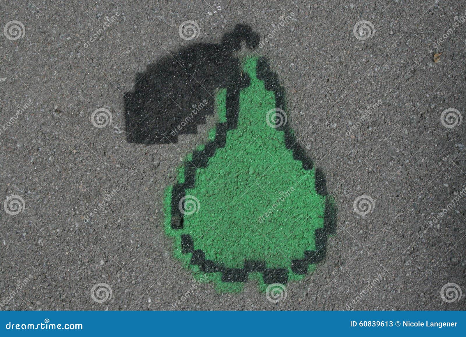 Graffiti pear editorial stock photo. Image of colours - 60839613
