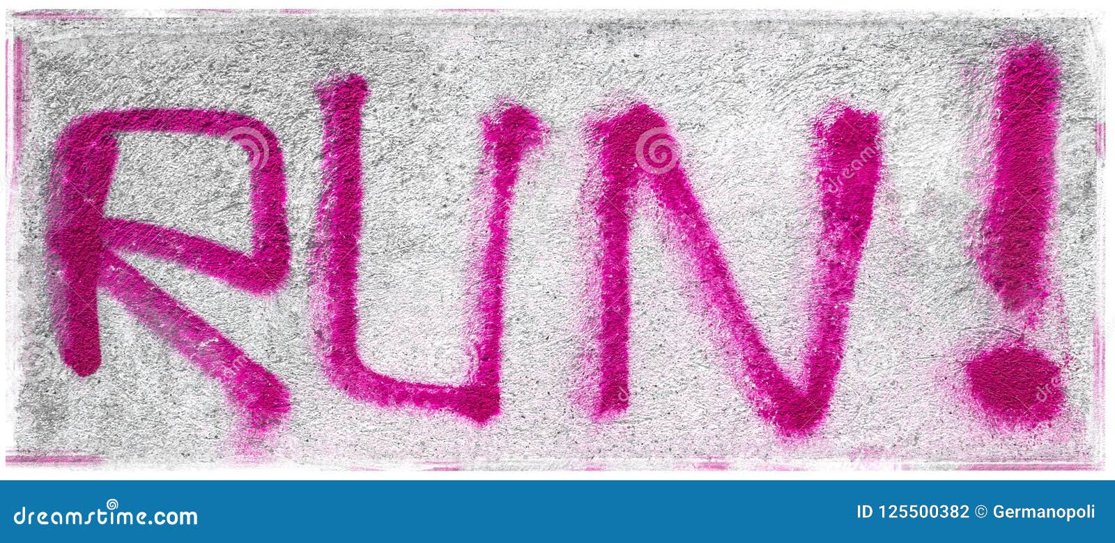 Graffiti PINK text RUN stock photo. Image of backdrop - 125500382