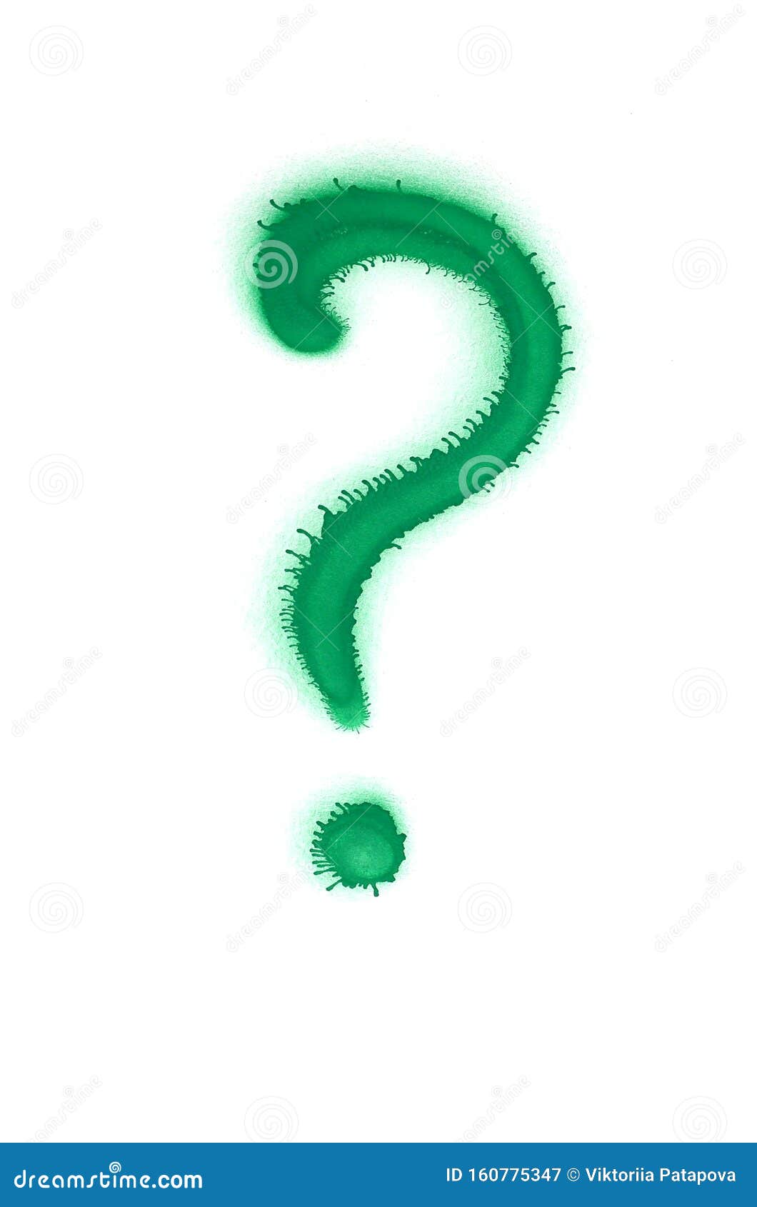 Graffiti Question Mark Sign Sprayed on White Isolated Background Stock ...