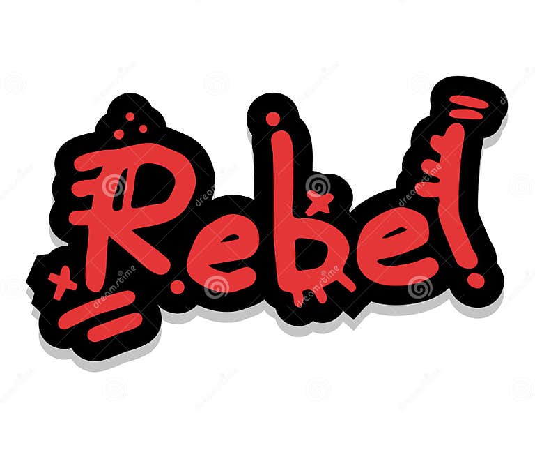 Graffiti rebel sticker stock vector. Illustration of revolt - 26747120