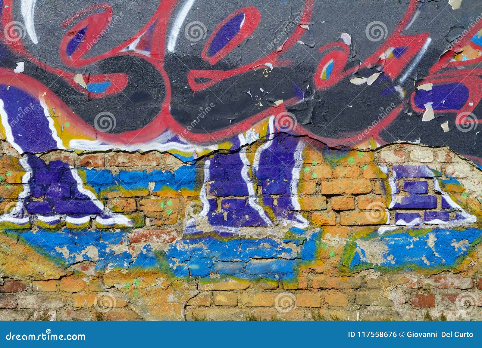 Graffiti in the city Italy stock photo. Image of creativity - 117558676