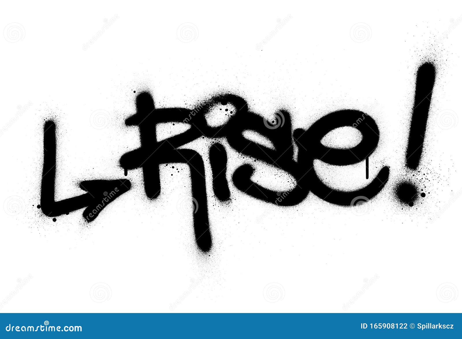 Graffiti Revolt Word Sprayed In Black Over White Cartoon Vector ...
