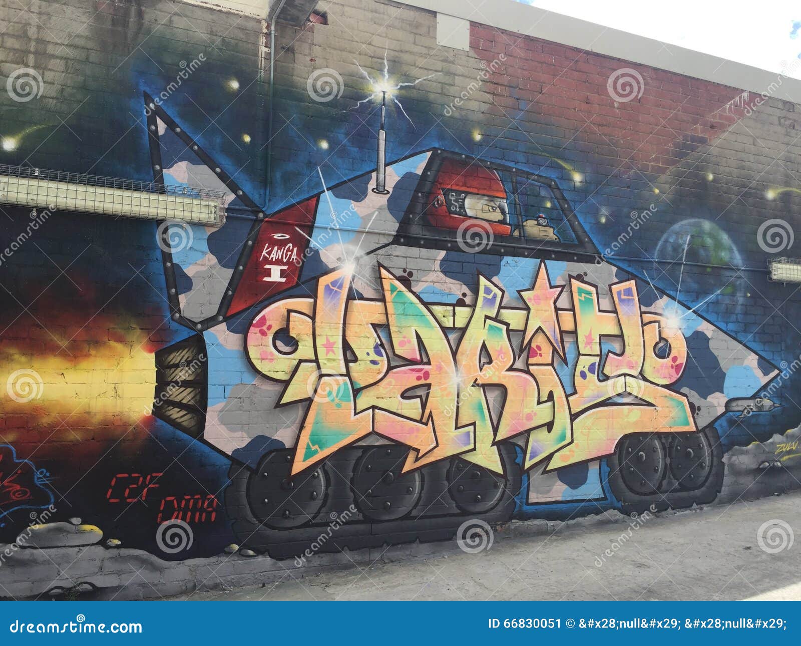 Graffiti - Rocket on the Road Editorial Photo - Image of spray ...