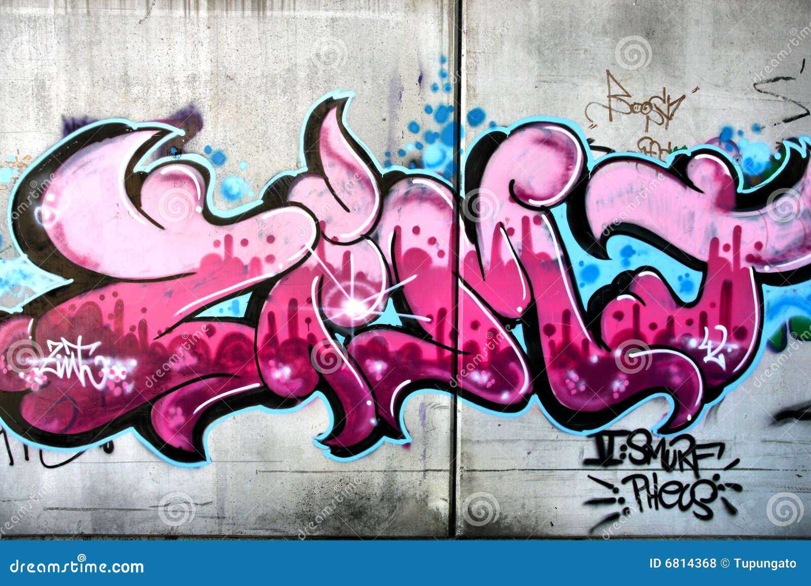 Graffiti rose photo stock éditorial. Image du étiquette - 6814368