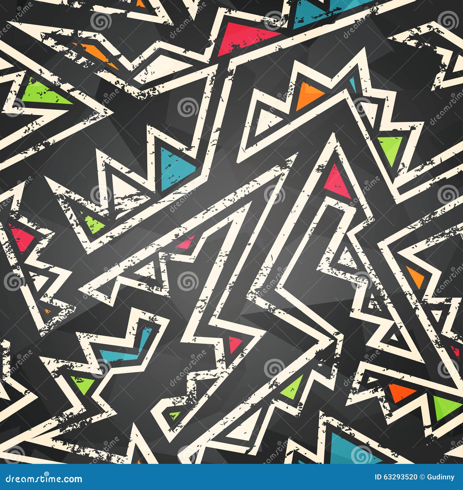 Graffiti seamless pattern stock vector. Illustration of artistic - 63293520