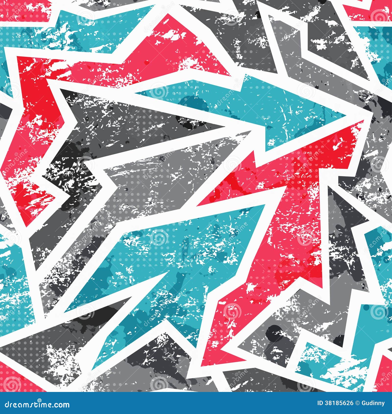 Graffiti Seamless Pattern with Grunge Effect Stock Vector ...