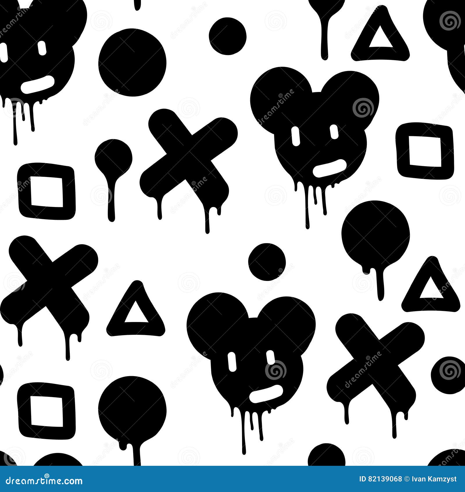 Graffiti Pattern Cartoon Vector | CartoonDealer.com #286750429