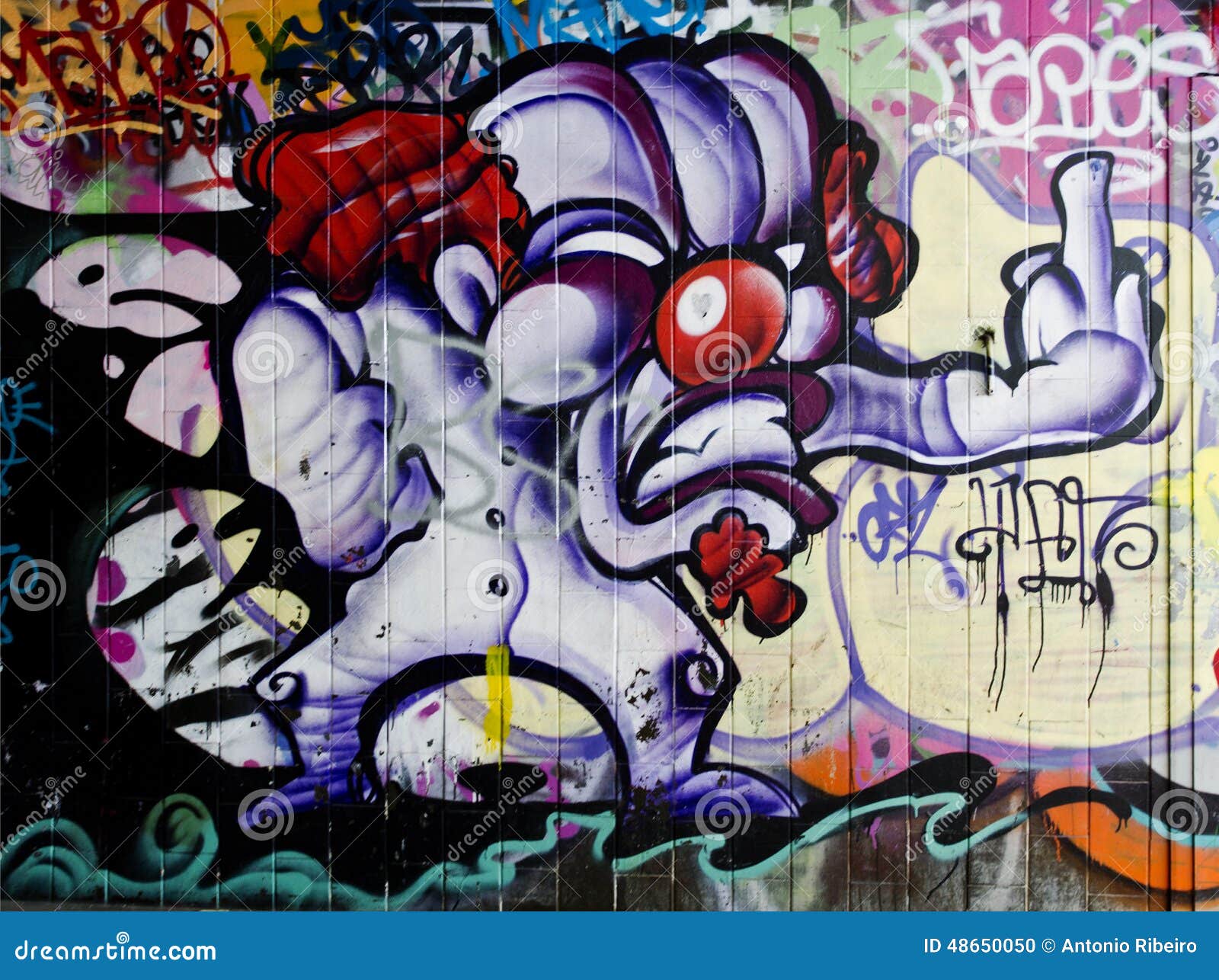 Graffiti - Segment of a Vandalized Graffiti on Urban Wall Editorial ...