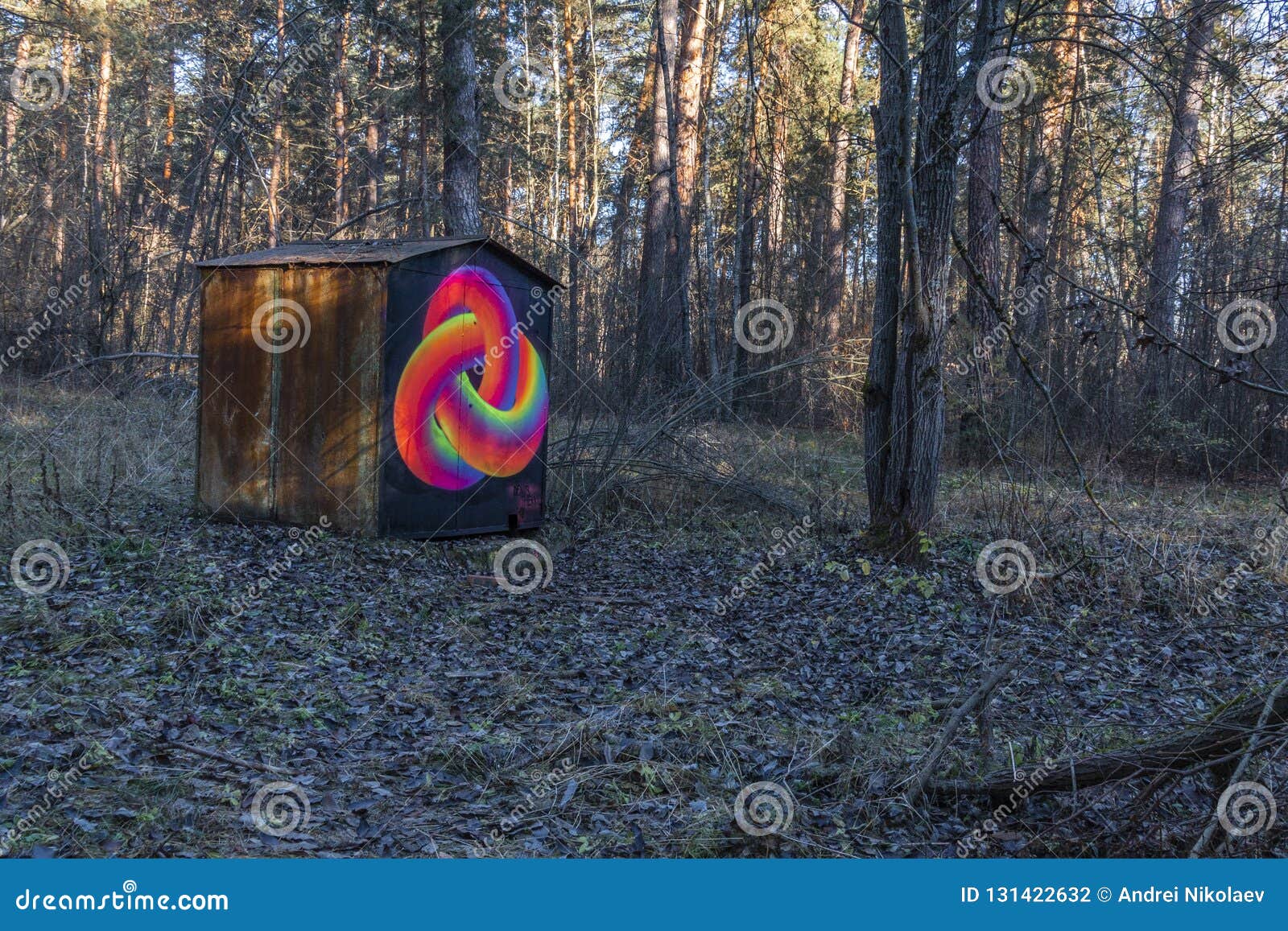 Graffiti on a Shed in the Woods. Kaluga Region. Russia Editorial ...