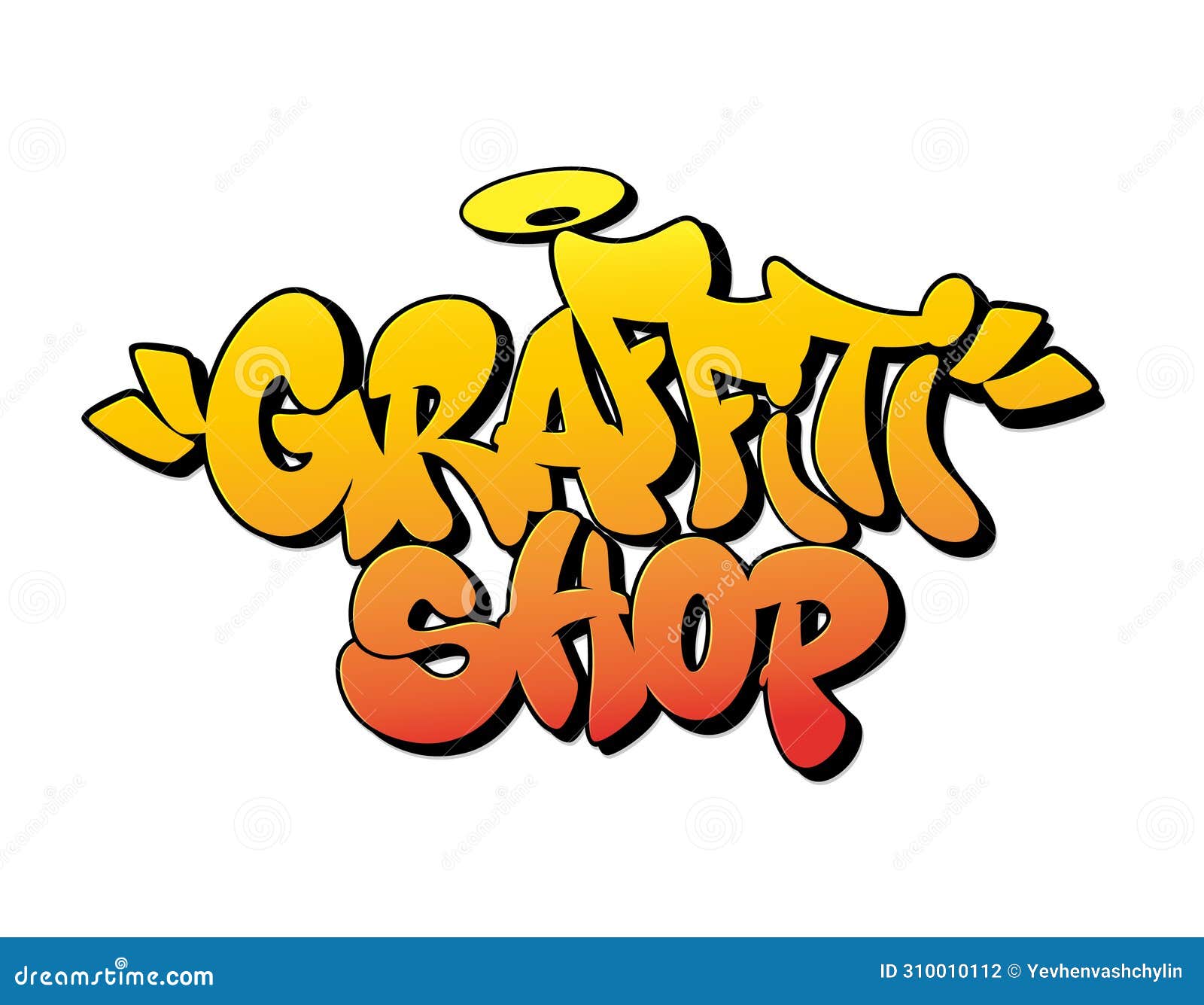 Graffiti Shop Font in Graffiti Style. Vector Illustration. Stock Vector ...
