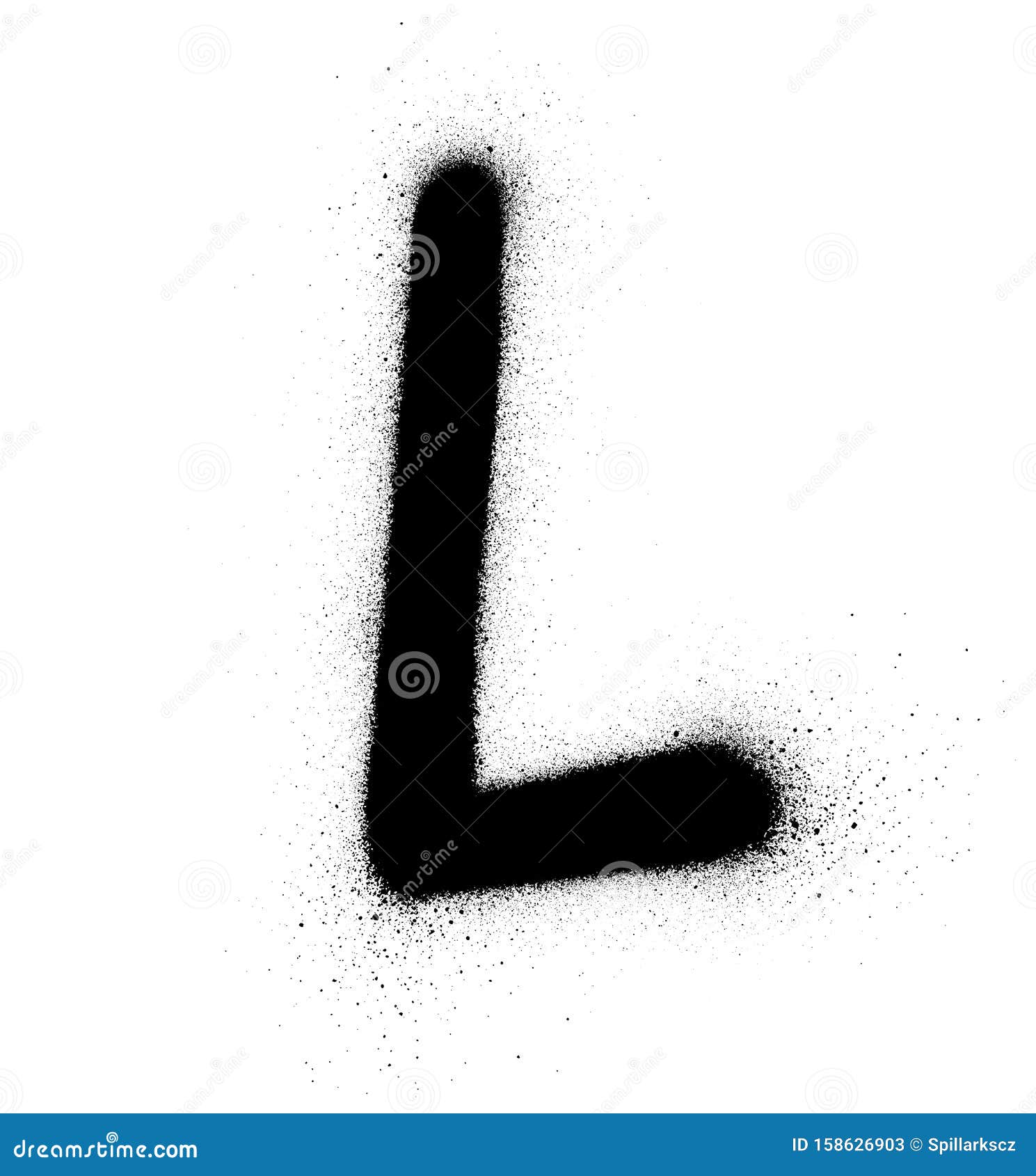 The Letter L In Black And White