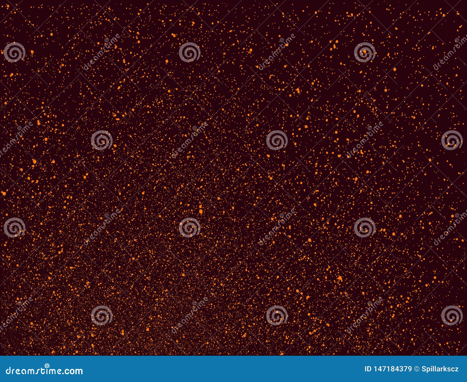 Graffiti Speckled Space Background In Blue Yellow Vector Illustration ...
