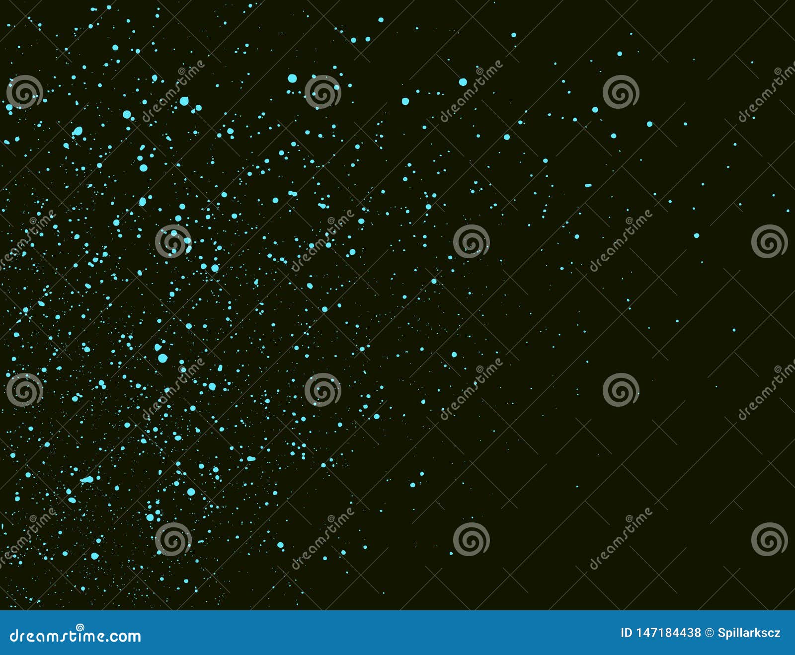Graffiti Speckled Space Background In Blue Yellow Vector Illustration ...