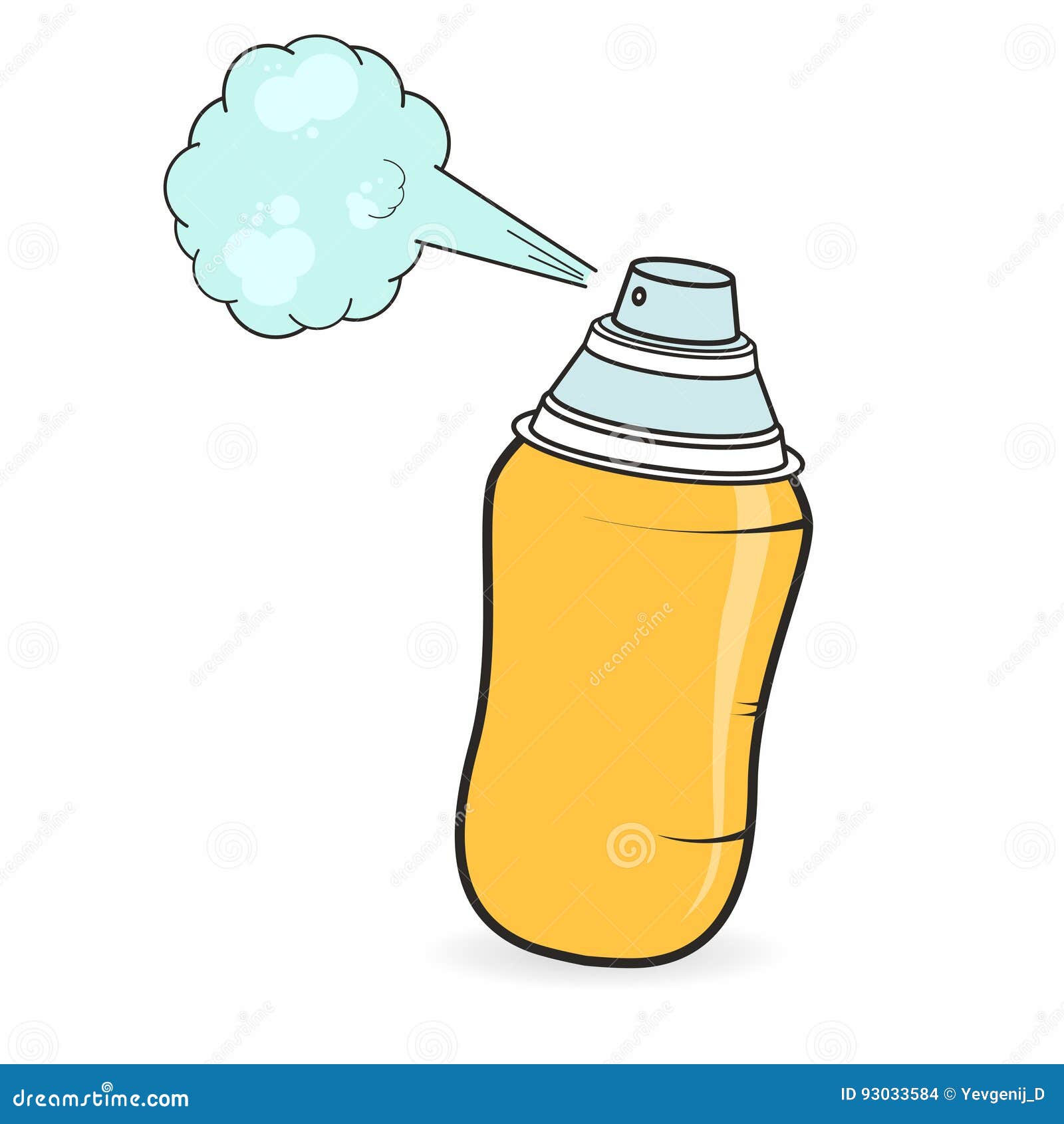 Graffiti Spray Can in Cartoon Style Isolated on White Background Stock ...