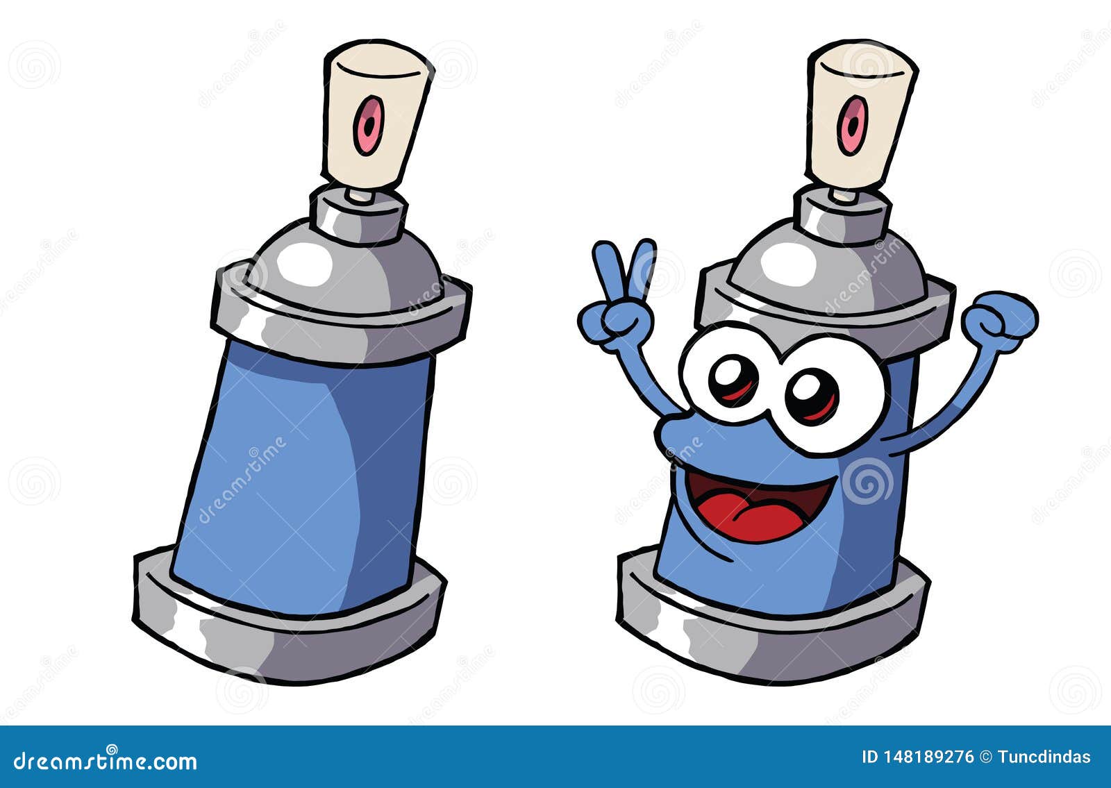 Spray Can Cartoon Characters