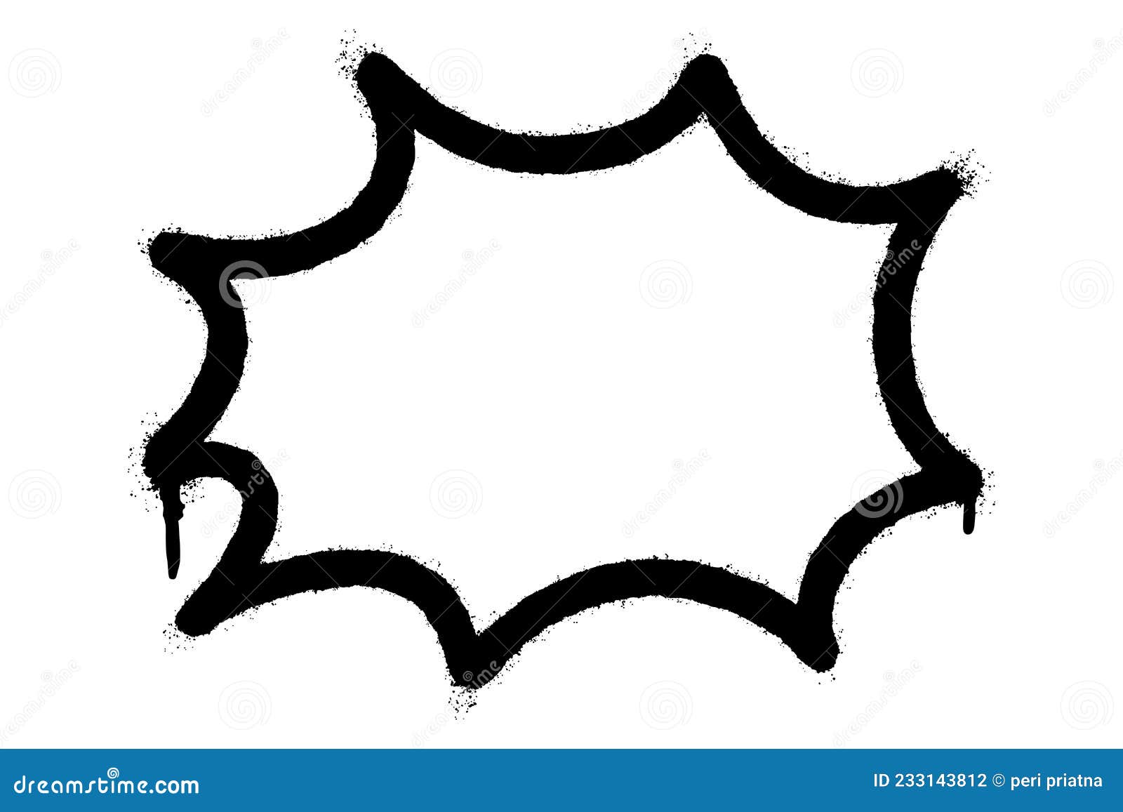 Graffiti Spray Explosion Effect Frame with Over Spray in Black Over ...